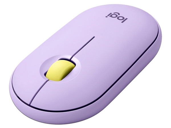 Mouse Óptico Inalámbrico Logitech Pebble M350, USB. Color Morado.
