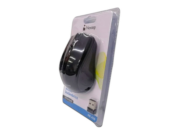 Mouse óptico inalámbrico Nextep NE-410, receptor USB.