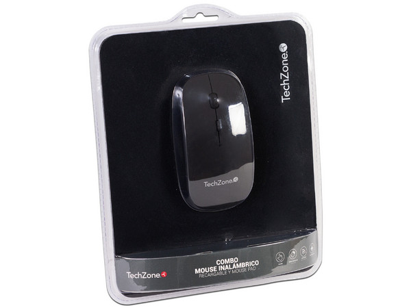 Kit de Mouse Inalámbrico y Mousepad Techzone , hasta 1600 dpi, USB ...
