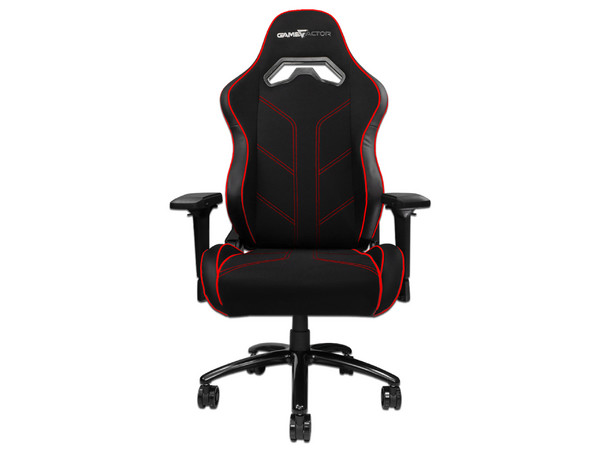 Silla Gamer Game Factor CGC600 reclinable. Color Negro/Rojo.