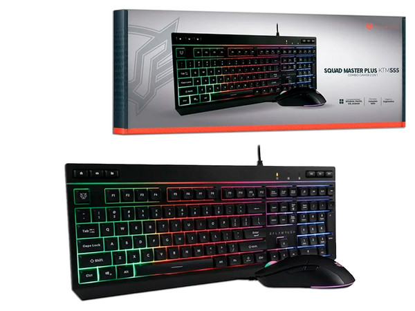 Kit Teclado y Mouse Gamer Balam Rush Squad Master Plus KTM555, Membrana ...
