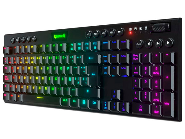 Teclado Mecánico Gamer Redragon Horus K618, RGB, USB, Bluetooth.