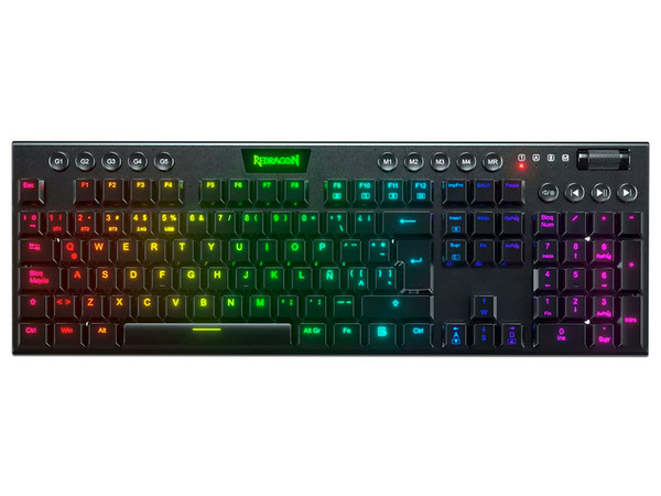 Teclado Mecánico Gamer Redragon Horus K618, RGB, USB, Bluetooth.