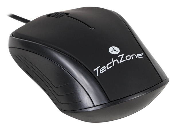 Teclado y Mouse TechZone TZ19COMB01-LA, USB, Color Negro.
