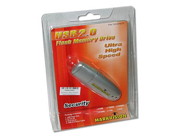 Unidad de almacenamiento portátil Markvision de 512MB, USB 2.0