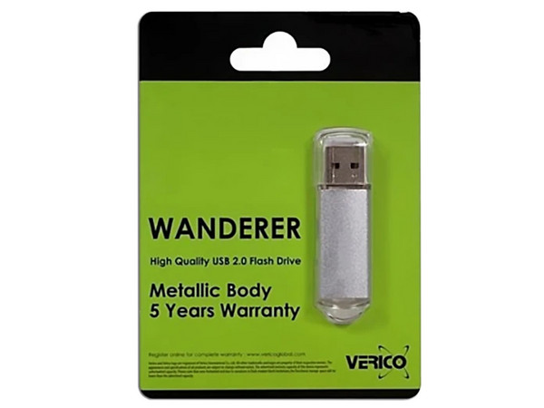Unidad Flash USB 2.0 Verico de 4 GB. Color Plata.