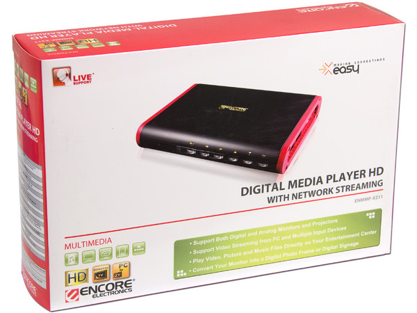 Reproductor Digital HD Multimedia Encore con Streaming de Red
