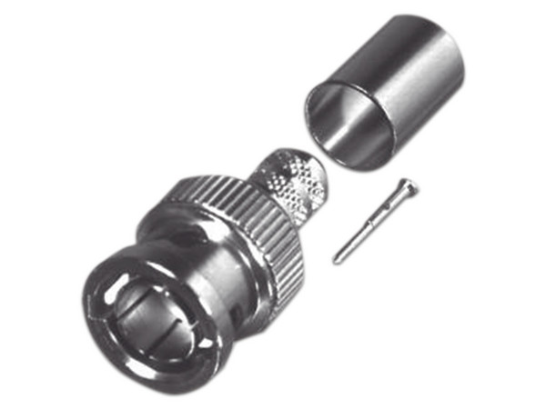 Conector BNC Macho de Anillo Plegable, para Cable Belden 8281 tipo RG-59/U.