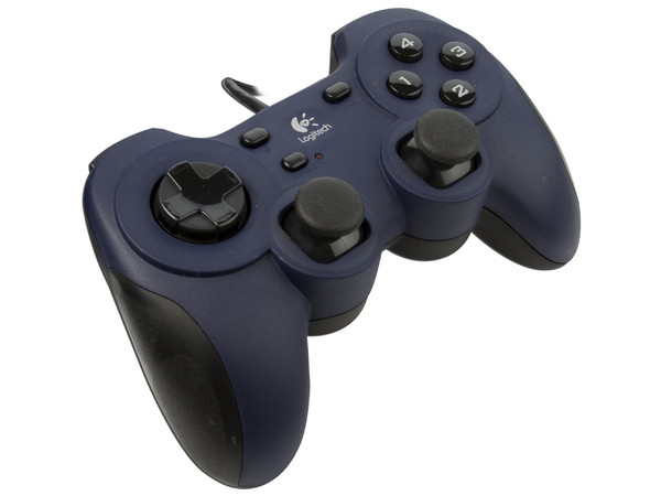 Game Pad Logitech Dual Action para PC, 10 botones, 2 Sticks análogos. USB