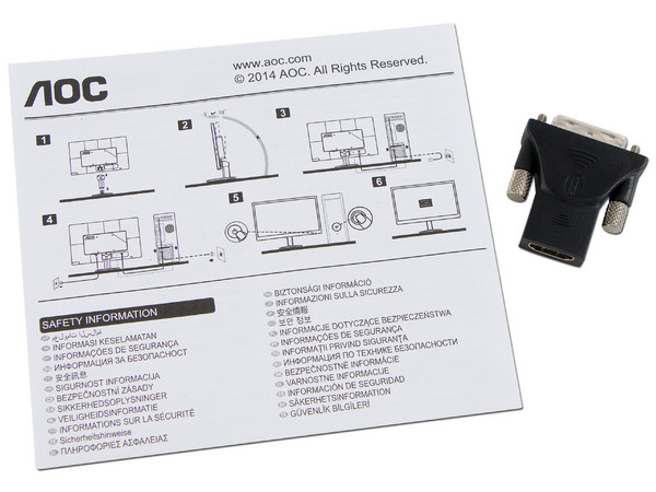 Monitor AOC E970Sw de 18.5", Resolución 1366 x 768, 5 ms