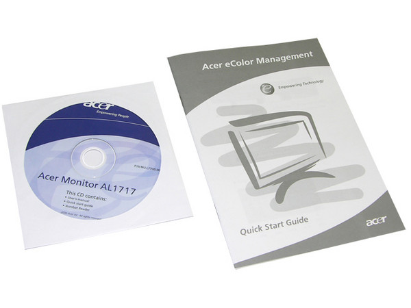 Monitor LCD Acer AL1717 de 17 Pulg., Bocinas Integradas . Color Negro