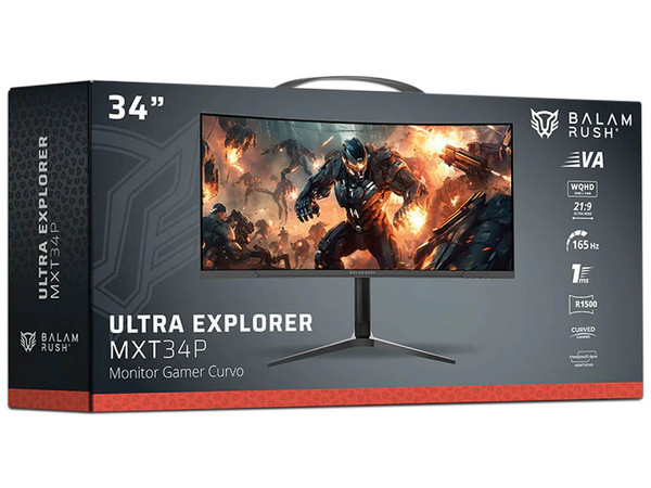 Monitor Gamer Curvo Balam Rush Ultra Explorer MXT34P de 34", Resolución ...