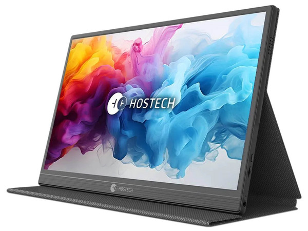 Monitor Portátil Xzeal Gaming HOSTECH, 15.6", IPS, Full HD, 60Hz, Conexión USB y HDMI, Negro.