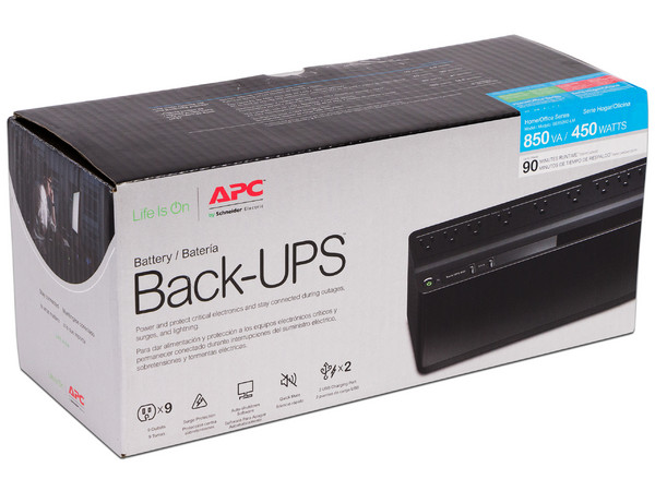 Back-UPS APC BE850M2-LM de 850VA (450 Watts) con 9 contactos NEMA 5-15R ...
