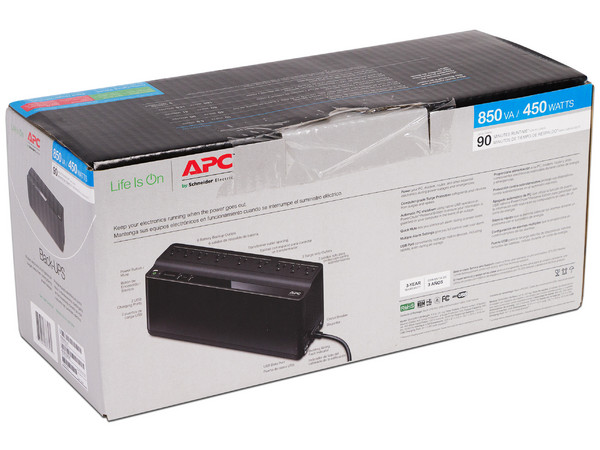 Back-UPS APC BE850M2-LM de 850VA (450 Watts) con 9 contactos NEMA 5-15R ...