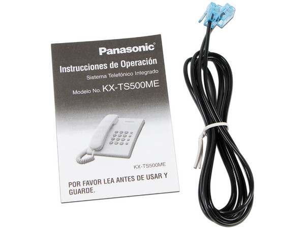 Teléfono Alámbrico Panasonic KX-TS500, Básico, una Linea, sin Memorias, Color Blanco.