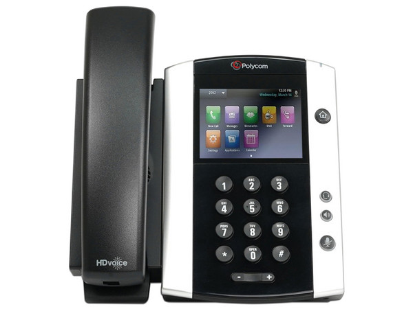 Teléfono IP Empresarial Polycom 500, Pantalla de 3.5", 12 Líneas, Color ...