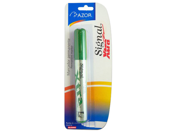 Marcador Permanente Signal XTRA Azor, Color Verde.