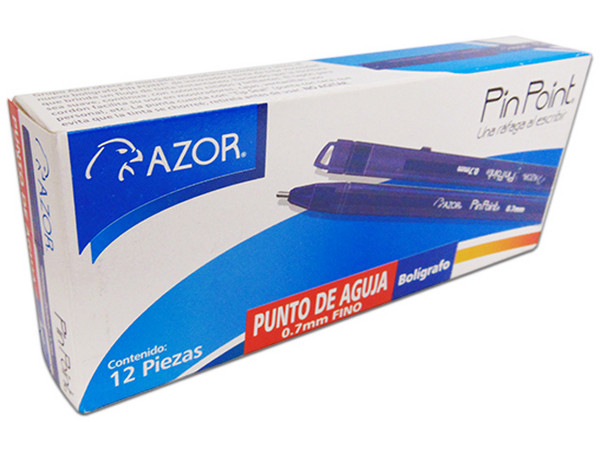 Bolígrafo Azor Pin Point 6810 de punta fina de 0.7mm, tinta permanente ...