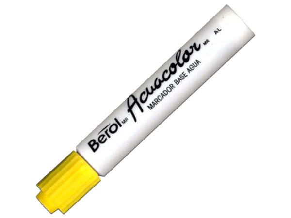 Marcador Berol ACUACOLOR, Base de agua, Color Amarillo, Paquete con 12 ...