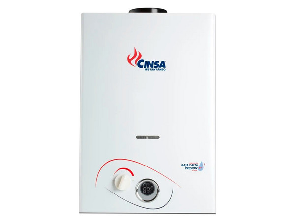 Boiler de Paso CINSA CIN-06 B, Gas LP, 6 Litros, con Display. Color Blanco