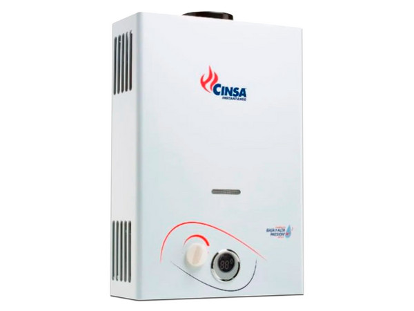 Boiler de Paso CINSA CIN-06 B, Gas LP, 6 Litros, con Display. Color Blanco