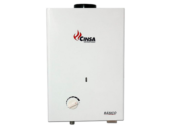 Boiler de paso Cinsa CIN-06, gas LP, 6L, color blanco.
