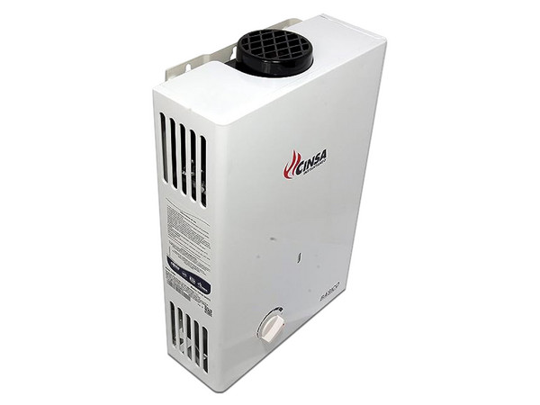 Boiler de paso Cinsa CIN-06, gas LP, 6L, color blanco.