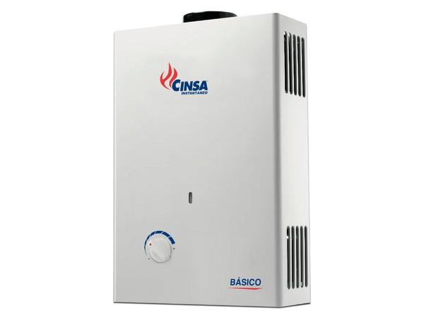 Boiler de paso Cinsa CIN-06, gas natural, 6L, color blanco.