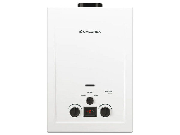 Boiler de Paso Calorex Fortis S-06 de 6 Litros, Gas Natural, Color Blanco.