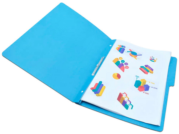 Folder ACCO Brands Accopress Tamaño Carta con Broche, Color Azul Claro.
