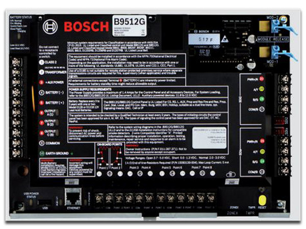 Panel de Alarma BOSCH I_B8512G hasta 4 áreas, hasta 8 Cámaras IP.