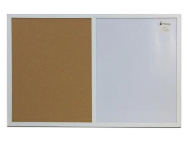 Pintarrón y Tablero de Corcho Nextep, 90cm x 60cm.