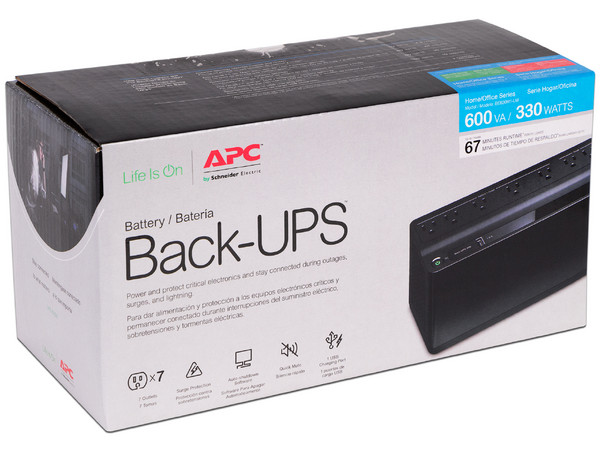 Batería de Respaldo APC Back-UPS BE600M1 de 600VA (330 Watts) con 7 ...