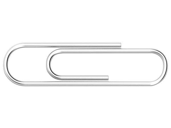 Clip Estándar Baco Niquelado, #2, caja con 10 unidades con 100 Clips c/u.