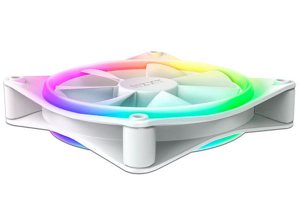 Kit de 3 Ventiladores NZXT F120 Duo de 120mm, RGB, Color Blanco.