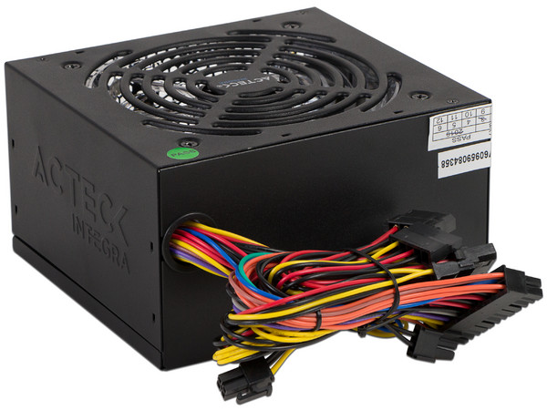 Fuente de Poder Acteck Integra Power-S Z600 de 600W, ATX.