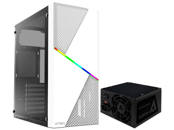 Gabinete Acteck Draco GM450, Mid-Tower, ATX, Fuente de poder de 500W ...