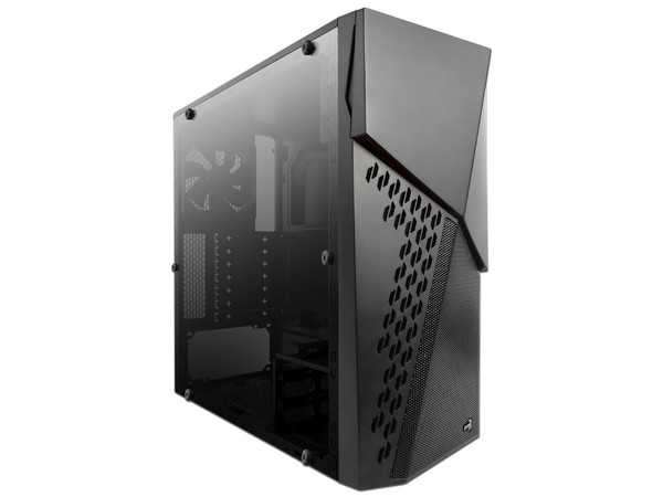 Gabinete Aerocool CyberX Advance, ATX (sin fuente de poder). Color Negro.