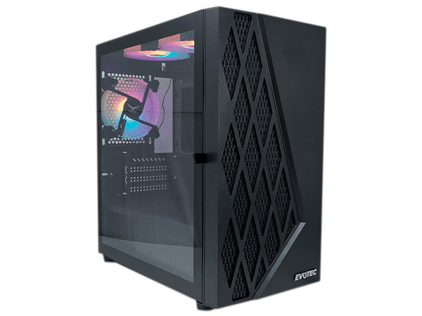 Gabinete Gamer Evotec EV-1018, Micro-ATX, (No incluye Fuente de Poder ...