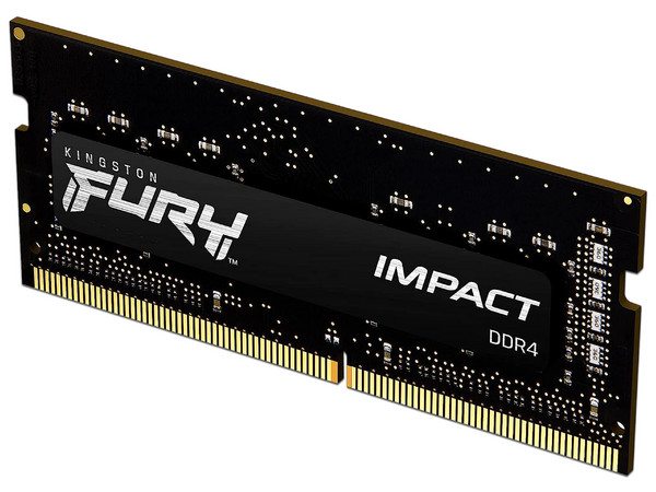 Memoria SODIMM Kingston Fury Impact DDR4 PC4-25600 (3200MHz), CL20, 8GB.