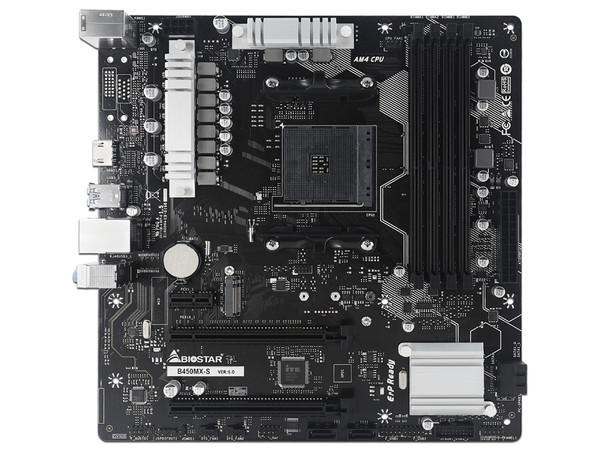 T. Madre Biostar B450MX-S, Chipset AMD B450, Segmento: Medio, Soporta ...