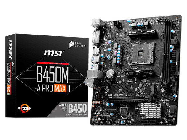 T. Madre MSI B450M-A PRO MAX II: Chipset AMD B450, Soporta: AMD Ryzen ...