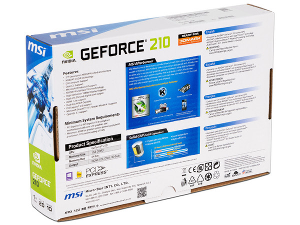 Tarjeta de Video NVIDIA GeForce N210 MSI, 1GB GDDR3, 1xHDMI, 1xDVI ...