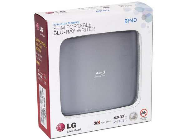 Quemador Slim Externo de Blu-ray, DVD y CD LG BP40, reproduce Blu-ray ...