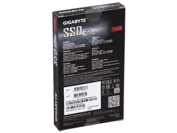 Unidad de Estado Sólido Gigabyte Solid State Drive de 256GB, M.2 NVMe ...