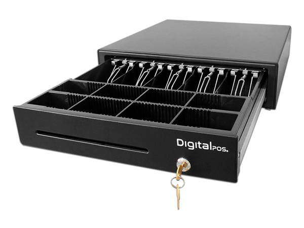 Cajón para Dinero Digital POS DIG-4101, 8 separadores para monedas y 5 ...