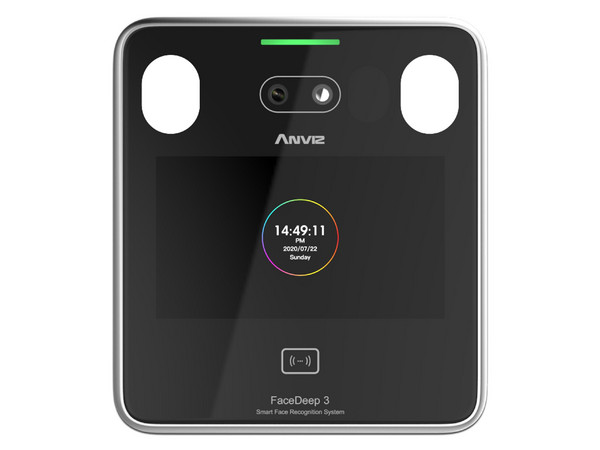 Control de Acceso Anviz AN-FACEDEEP3 de hasta 6000 usuarios y 10,000 registros, Wi-Fi, Color Negro.