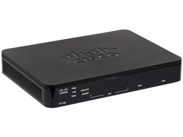 Ruteador Cisco RV160-K9-NA VPN con WAN Gigabit dual.