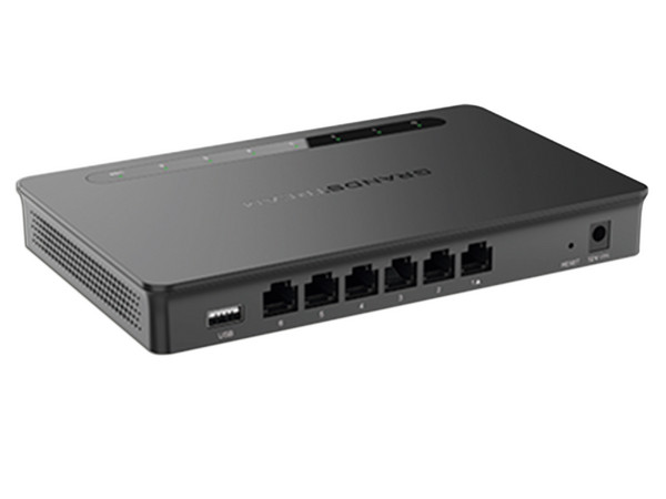 Router Alámbrico Grandstream GWN7003, 6 Puertos RJ-45, Color Negro.